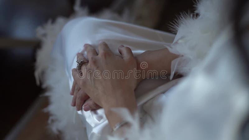 Engagement ring of bride stock video. Video of hand - 262426421