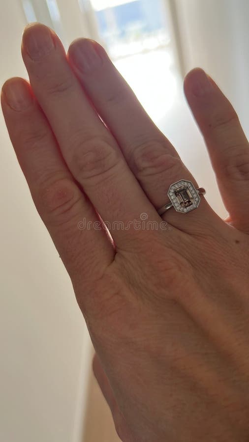 Engagement Ring, Cinnamon Colored Diamond Stock Photo - Image of brown ...