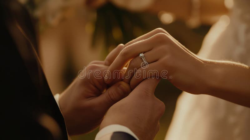 Engagement Ring Exchange Close-up Stock Image - Image of betrothal ...