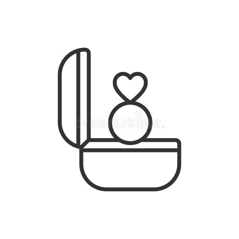 Engagement Ring Icon - Proposal Ring Icon Stock Illustration ...