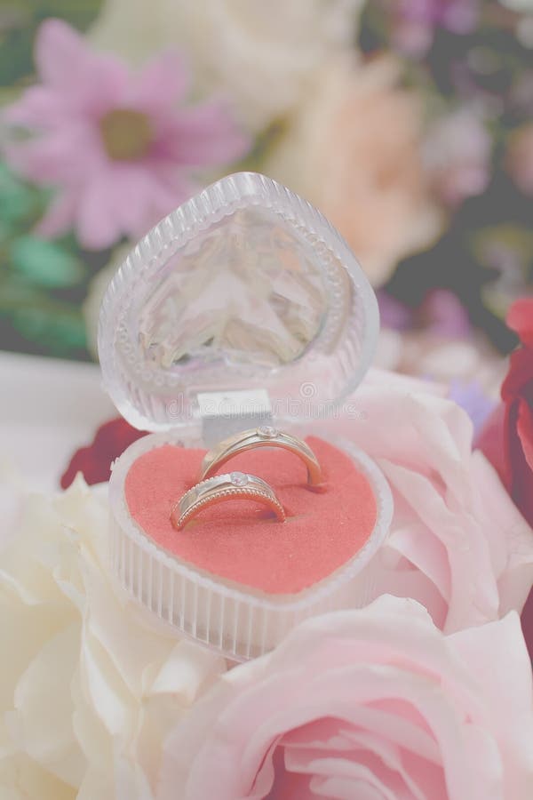Engagement ring in place stock photo. Image of petal - 334715248