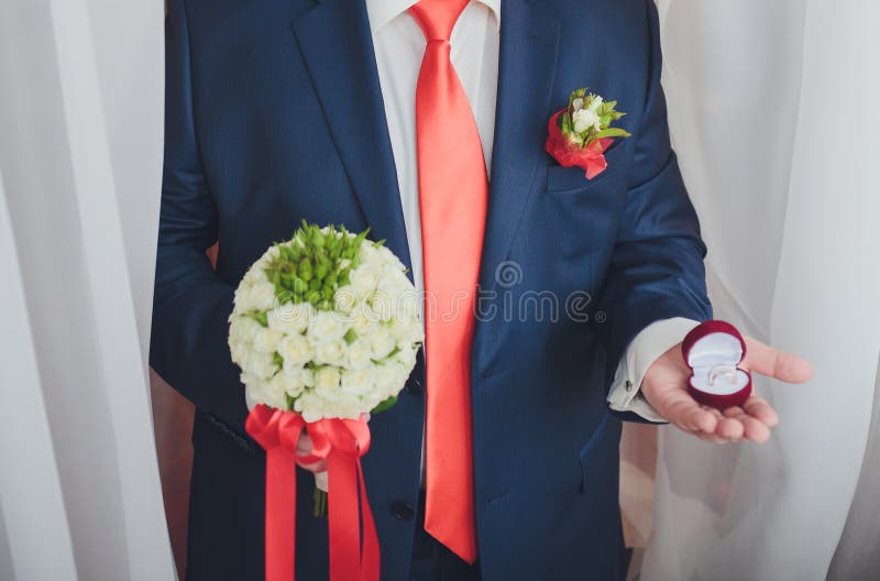 Engagement Ring or Present in the Hands Stock Photo - Image of holding ...