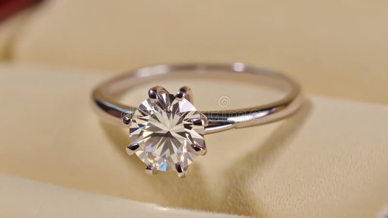 Engagement Ring Showcase Featuring a Stunning Diamond Solitaire Set in Platinum, Demonstrating ...