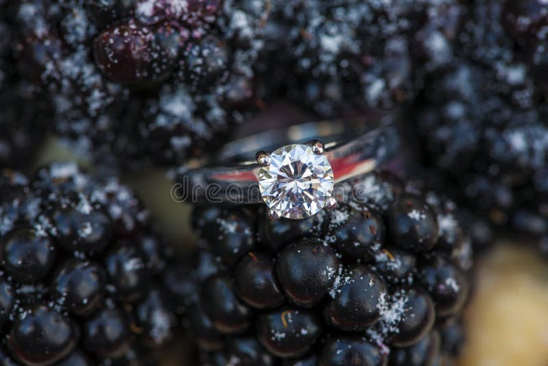 Engagement Ring on the Top of Sweet Cake Stock Photo - Image of gift ...