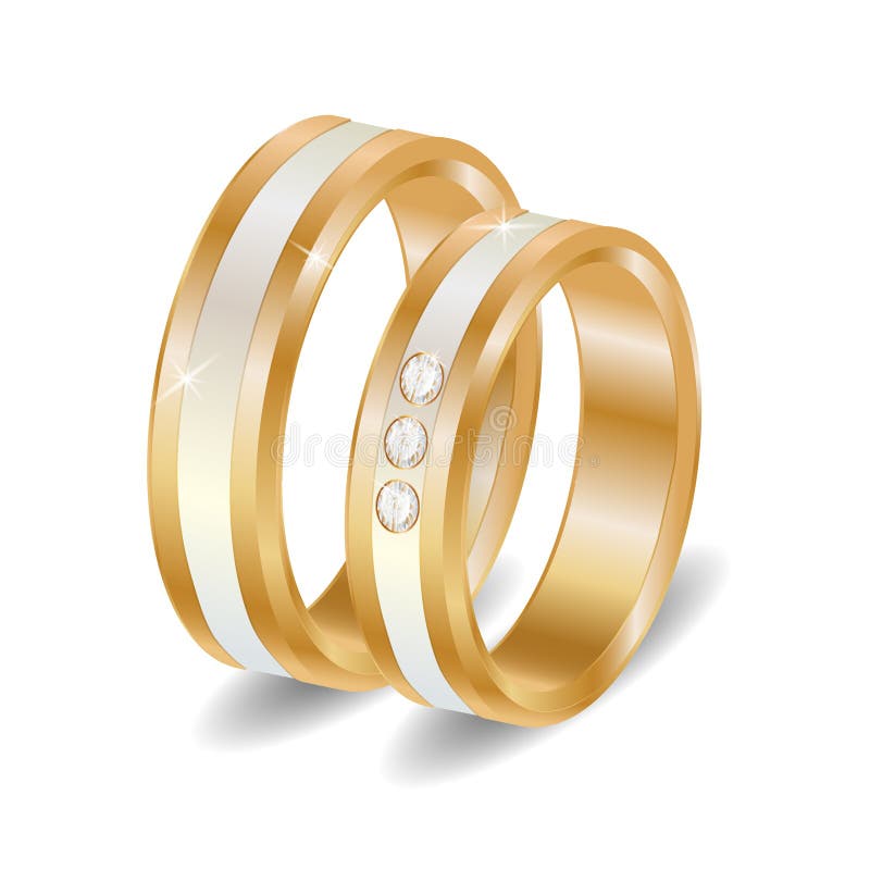 Engagement Rings with Diamonds Stock Vector - Illustration of love ...