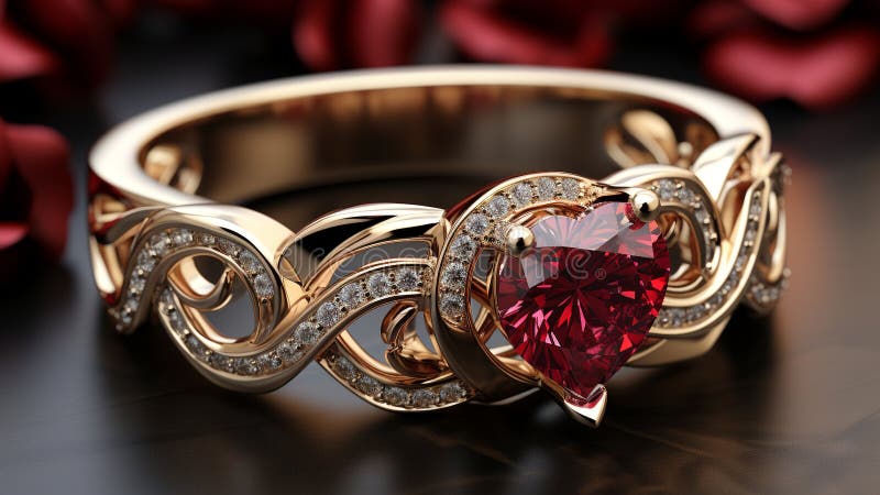 Engagement Rings Symbols of Love and Commitment Stock Illustration ...