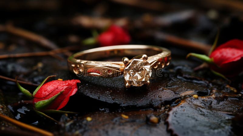 Engagement Rings Symbols of Love and Commitment Stock Illustration ...