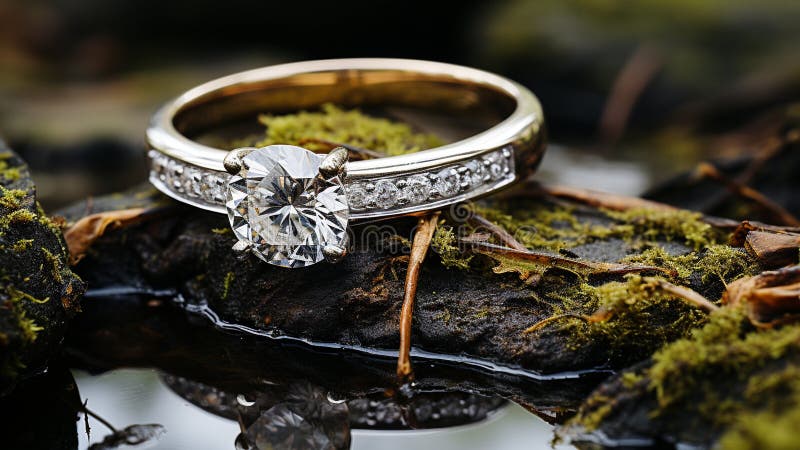 Engagement Rings Symbols of Love and Commitment Stock Illustration ...