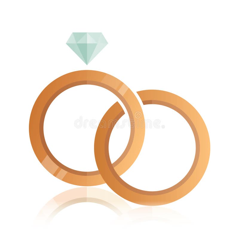 Engagement Rings. Vector Illustration Decorative Design Stock Vector ...