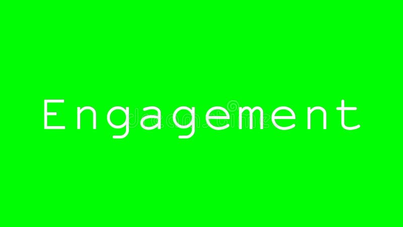 Engagement Text Green Screen Animated Video Stock Footage - Video of ...
