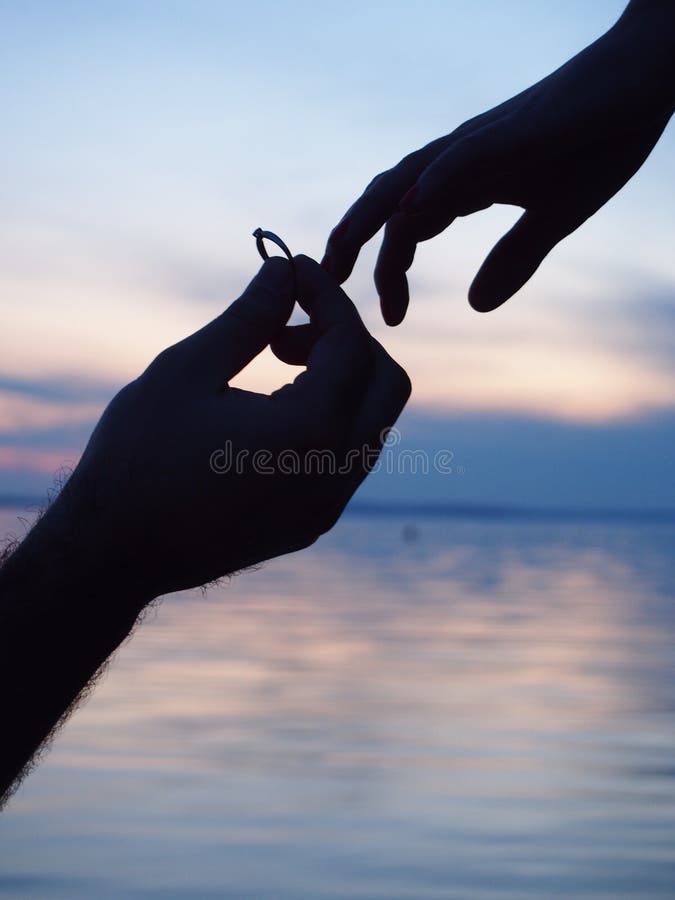 Engagement stock image. Image of lovers, love, water - 76740295