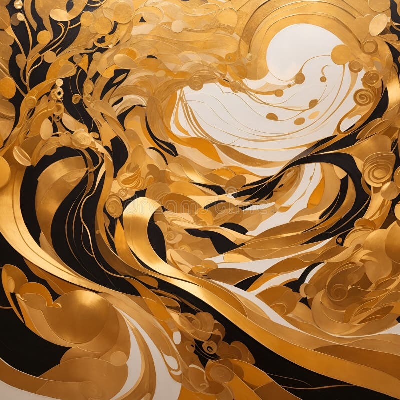 Abstract Art in Prosperity Colors Stock Illustration - Illustration of ...