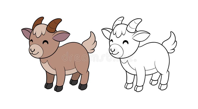Creative Fainting Goat Coloring Activity Stock Photo - Image of funny ...