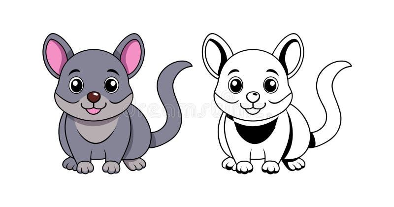 Antechinus Coloring Animal Illustration Design Stock Vector ...