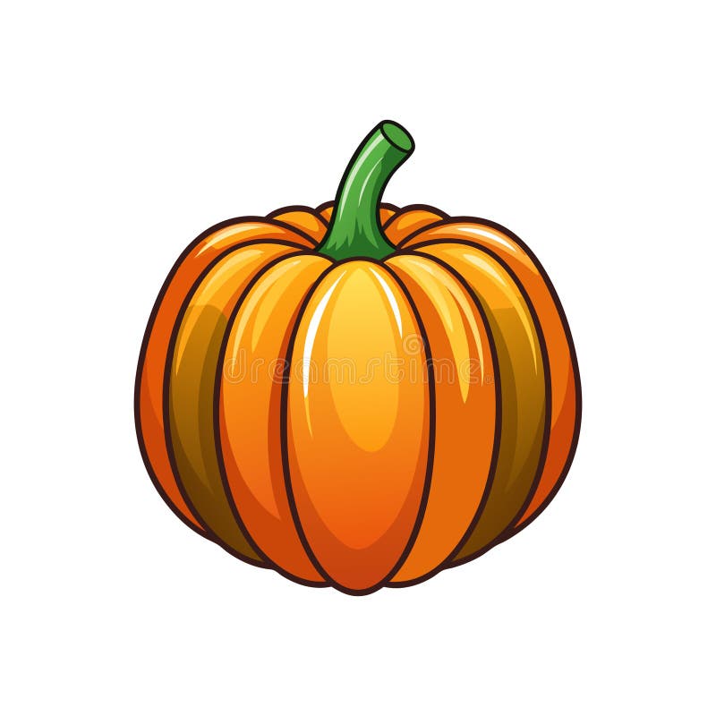 Vibrant Fluted Pumpkin Realistic Artwork Stock Illustration ...