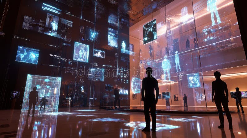 Engaging Avatars Explore a Digital Lobby Filled with Interactive ...