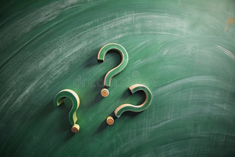 Engaging BacktoSchool Concept Chalk Question Marks on a Clean ...