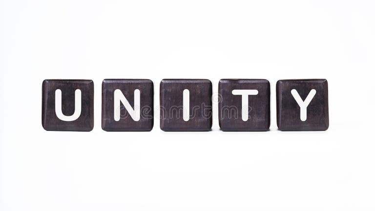 Engaging Blocks Display the Word Unity on a Minimalistic Background ...