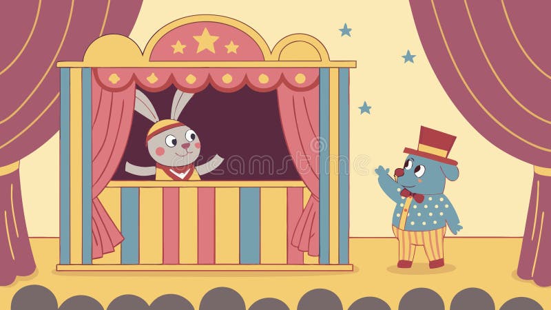 Engaging Bunny Puppet Show with Two Characters, Delighting Young ...