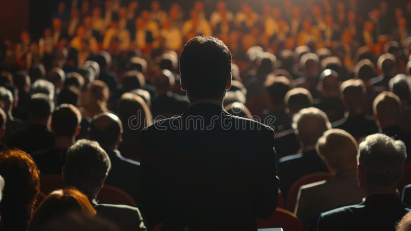 Engaging Business Conference: Speaker and Audience Interaction Stock ...