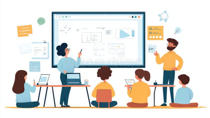 Engaging Business Meeting with Team Presentation and Collaboration in ...