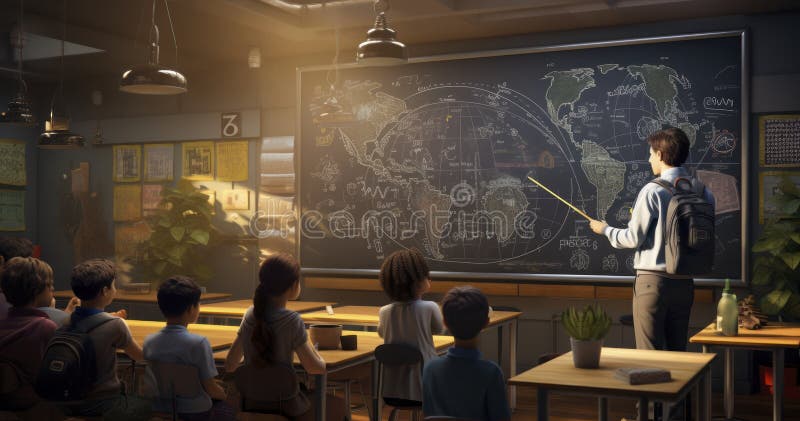 An Engaging Classroom Scene, Showcasing the Interaction between ...