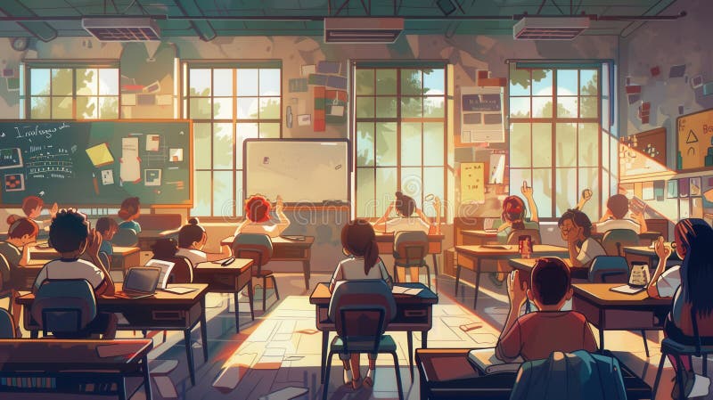 Engaging Classroom Setting with Students Actively Participating in ...