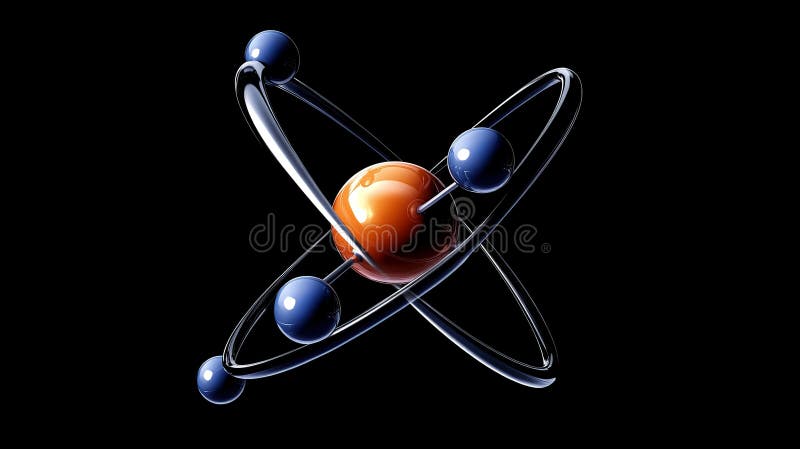 Engaging Close Up of an Atom Realistic Graphic Highlighting Nucleus and ...