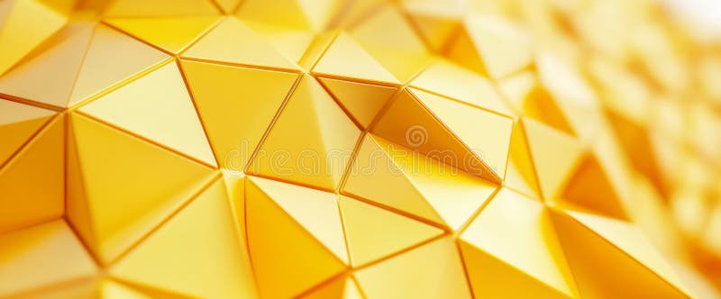 An Engaging Close-up View Captures a Striking Yellow Geometric Pattern ...