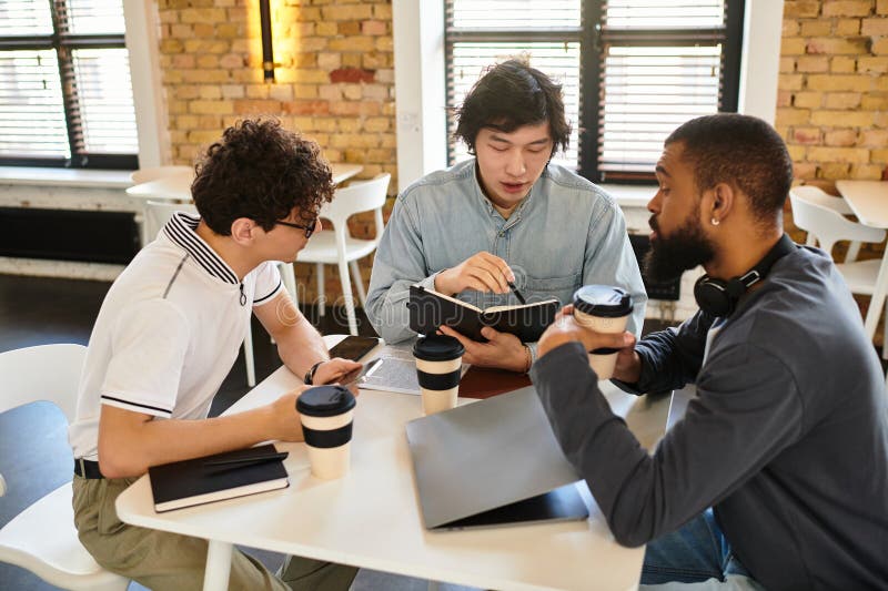 Engaging Collaboration among Colleagues in a Stock Image - Image of ...