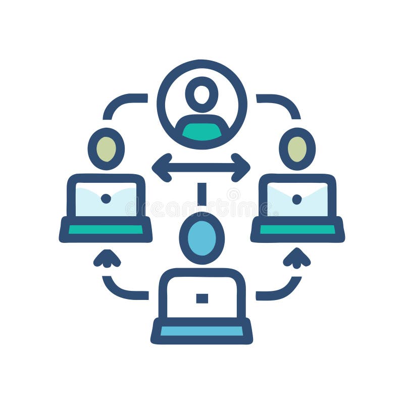 Engaging Collaborative Learning Icon Stock Vector - Illustration of ...
