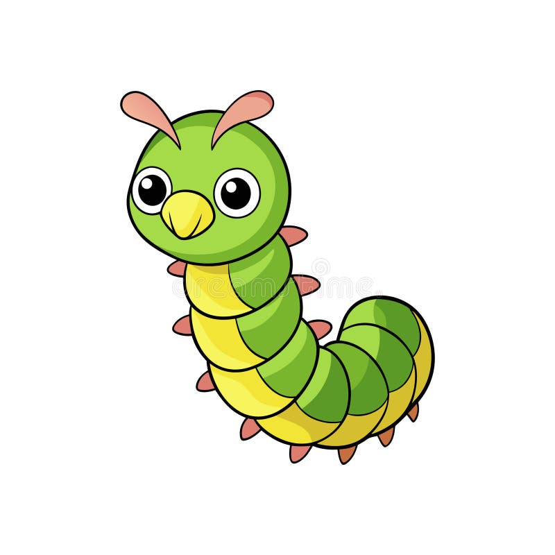 Engaging Inchworm Coloring Activity Stock Photo - Illustration of ...