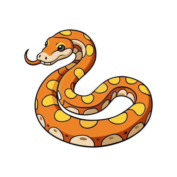 Engaging Reticulated Python Coloring Activity Stock Illustration ...