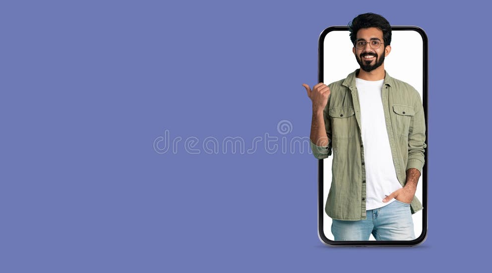 Engaging Communication through a Smartphone with a Large Display Stock ...