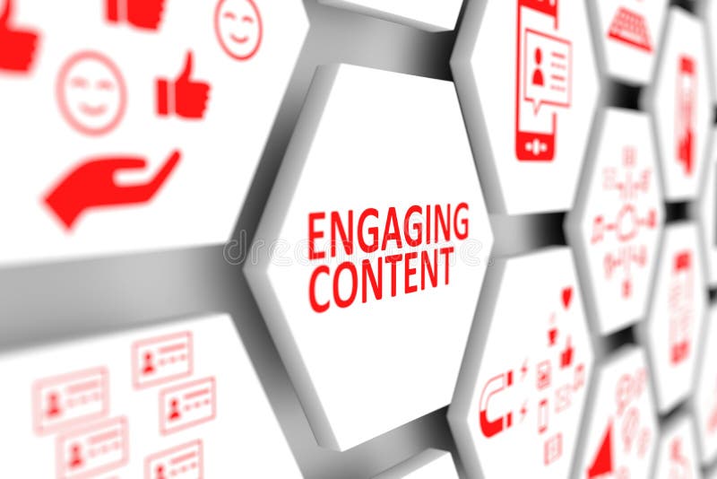 Engaging content concept stock illustration. Illustration of social ...