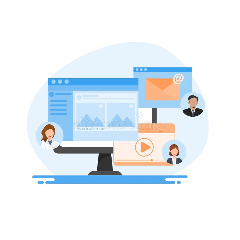 Engaging Content, Meaningful Content, Flat Vector Concept of Social ...