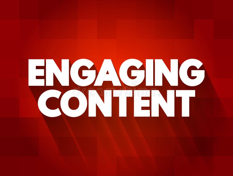 Engaging Content Text Quote, Concept Background Stock Illustration ...