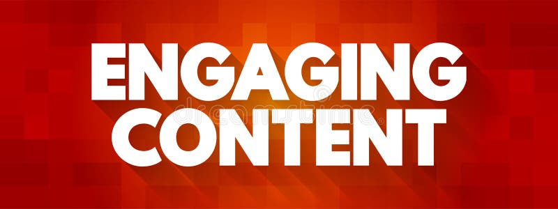 Engaging Content Text Quote, Concept Background Stock Illustration ...