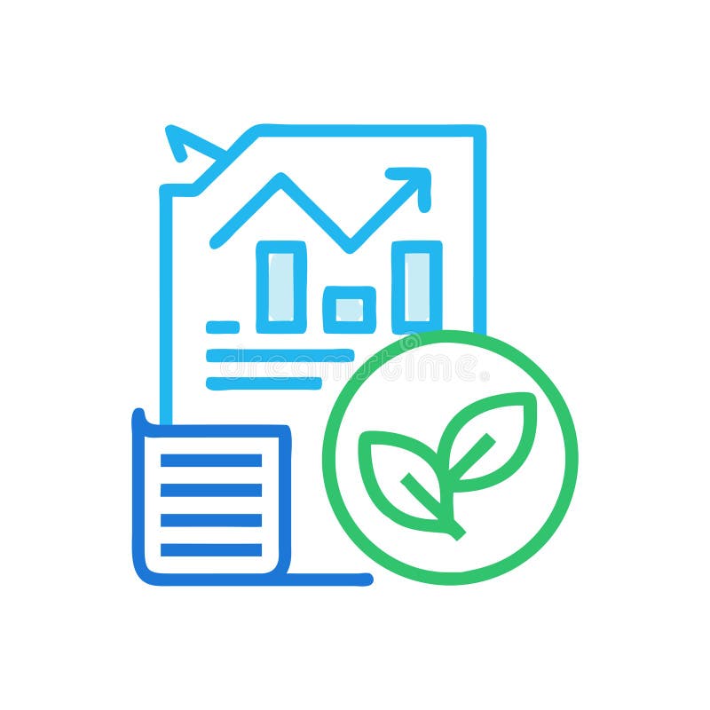 Engaging Corporate Sustainability Report Icon Stock Vector ...