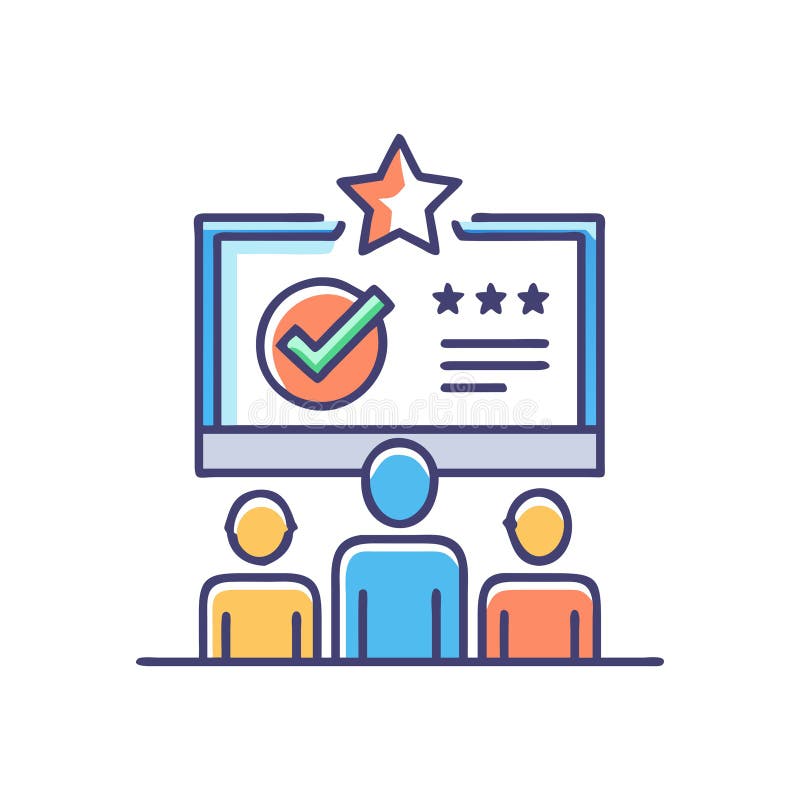 Engaging Corporate Training Evaluation Icon Stock Vector - Illustration ...