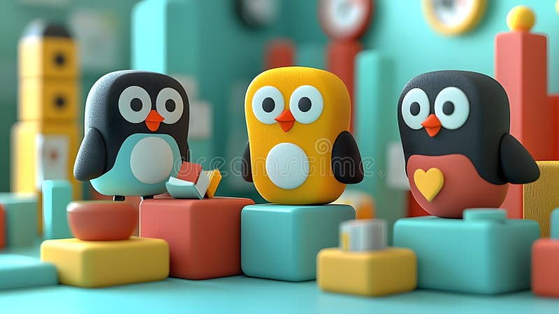 Engaging 3D Cartoon Infographics Capturing Relevant Data Visuals Stock ...