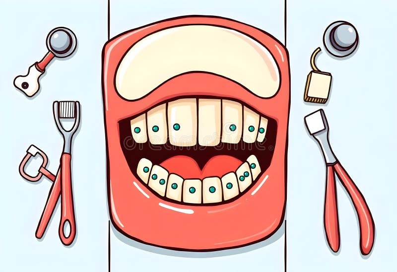 Engaging Dental Workshop Showcasing Dental Tools and an Animated Mouth ...
