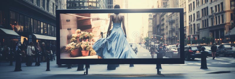 Engaging Digital Billboard Mockup in Bustling Urban Cityscape with ...