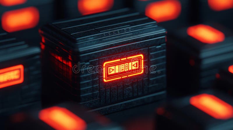 Engaging Digital Treasure Hunt Interface with Glowing Red Elements ...