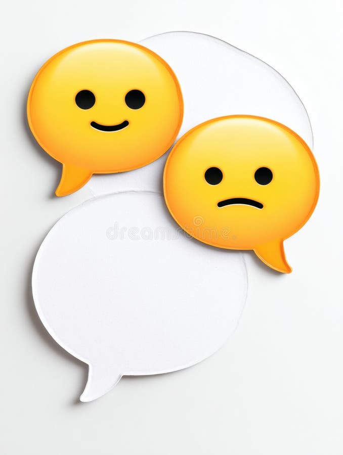 Engaging Discussion Represented by Two Overlapping Speech Bubbles with ...