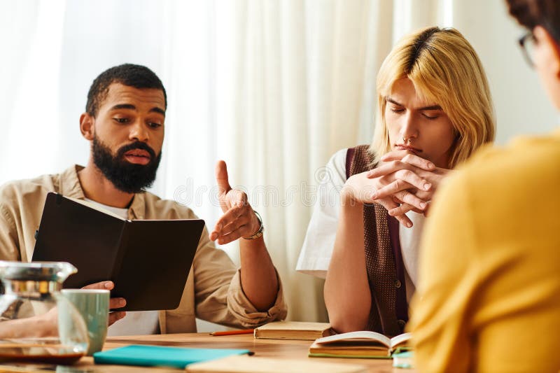 Engaging Discussions among Young Men in Stock Photo - Image of ideas ...