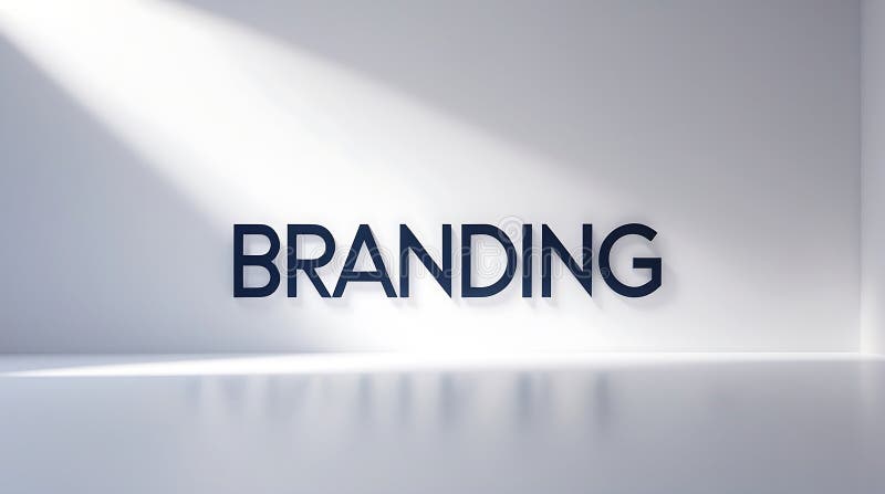 Engaging Display of Branding Text in a Minimalist Setting with Natural ...