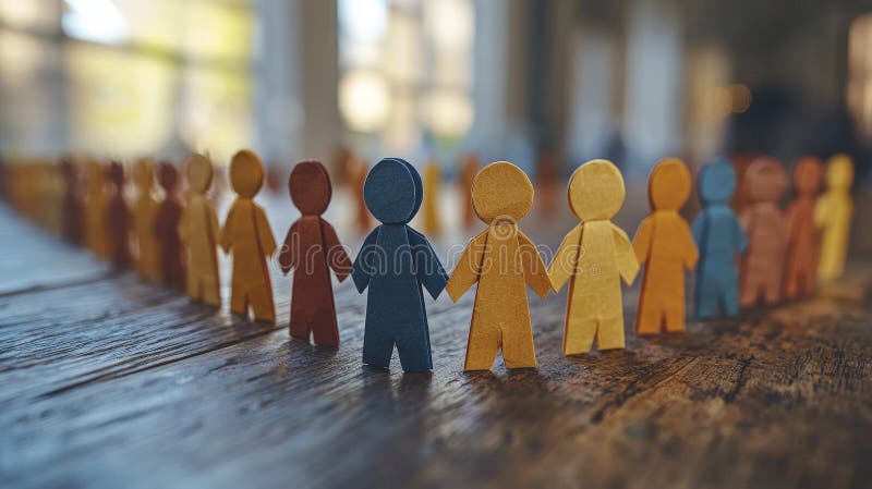 Joined Hands of Paper Children in a Circle Stock Illustration ...