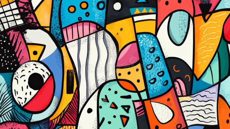 An Engaging Doodle Art Header Filled with a Mix of Abstract Shapes and ...