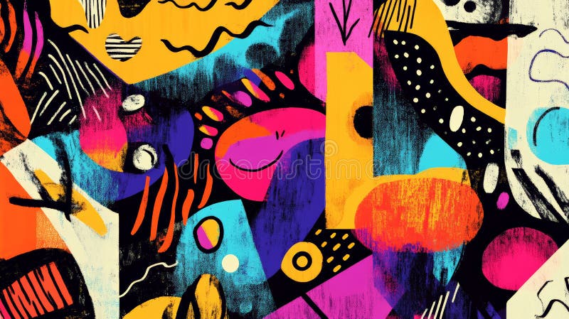 An Engaging Doodle Art Header Filled with a Mix of Abstract Shapes and ...